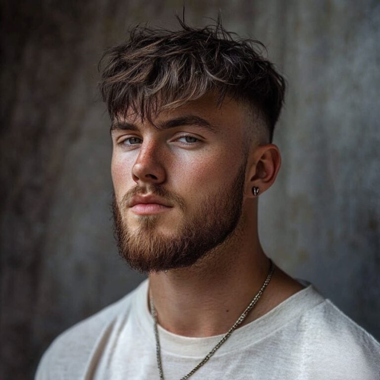 The Messy Fringe Mid Fade: Featured Style Guide